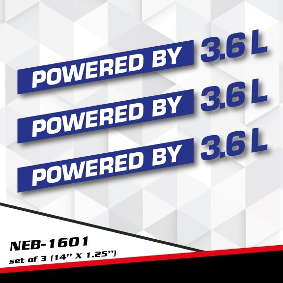 POWERED BY 3.6L Stickers for malibu jeep CTS durango camaro 200c blazer ...