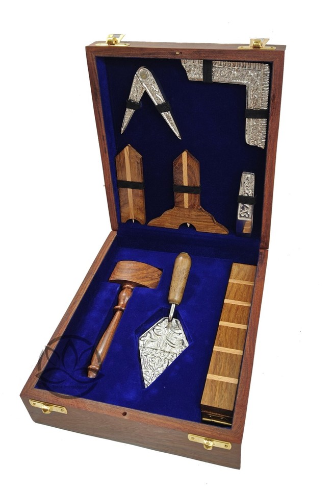 Masonic Working Tools Set Square Compass Wooden Freemasonry tools set ...