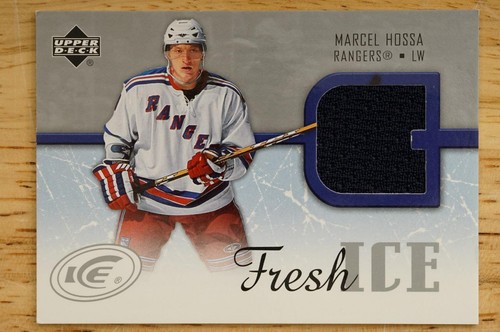 2005-06 Upper Deck Fresh Ice Marcel Hossa FI-MH Game Worn Patch Hockey ...