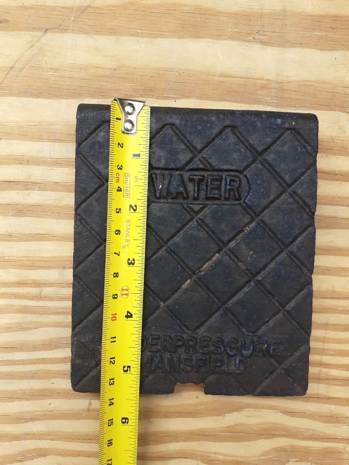 Vintage Old Style Cast Iron Water Meter Cover old rare 1950's Mansfield ...
