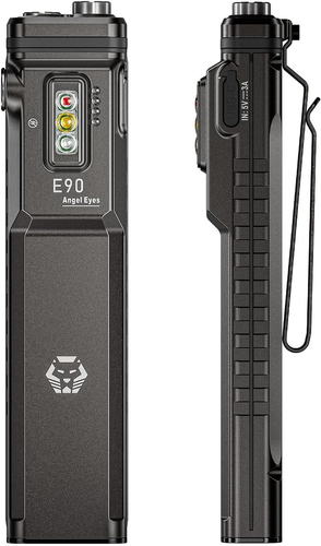 Rovyvon E90 Flat EDC Flashlight, USB-C Rechargeable 3500 Lumens High ...