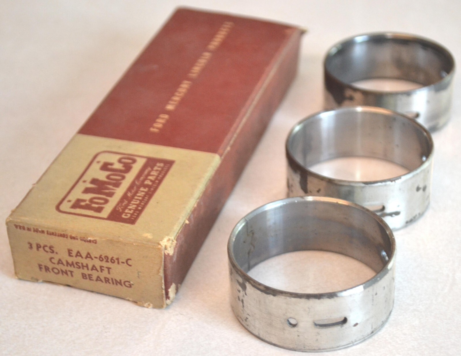 NOS 1959-1960 Edsel 223 Engine Camshaft Front Bearing 3 Piece Set, EAA ...