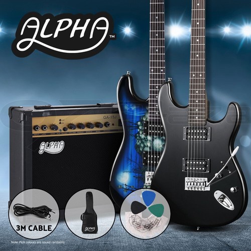 Alpha Electric Guitar Music String Instrument Rock Black Amplifier ...