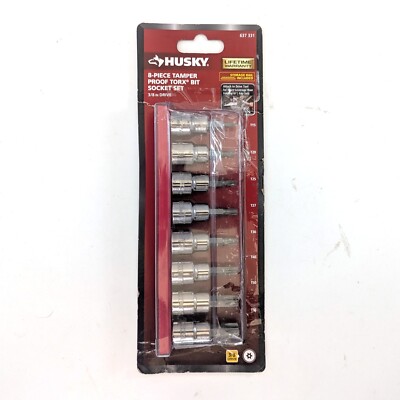 Husky 8-Piece Tamper Proof TORX Bit Socket Set 3/8" Drive HTPTXBS8PCSR ...