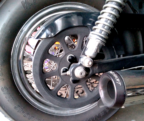 Harley Dyna, Softail, Glide, Sportster Rear Pulley Bolt Covers, Black ...