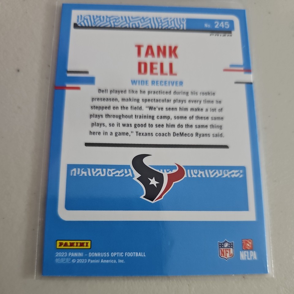 2023 Optic Football Tank Dell Rated Rookie Rocket Ship SSP Texans RC 🔥 ...