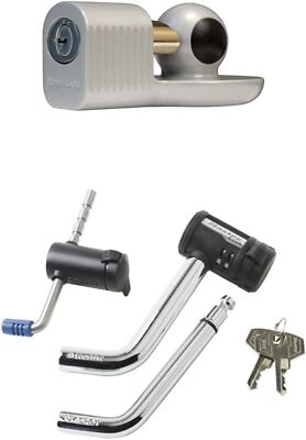 Trailer Hitch Lock & Key Alike Set with Receiver and Coupler Latch ...