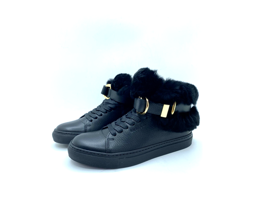 Buscemi- Sneakers - 100MM Rabbit- Leather Black - New -shoe Size 39 Eu ...