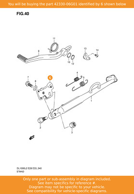SUZUKI Bracket, Prop Stand, 42330-06G01 OEM | eBay UK