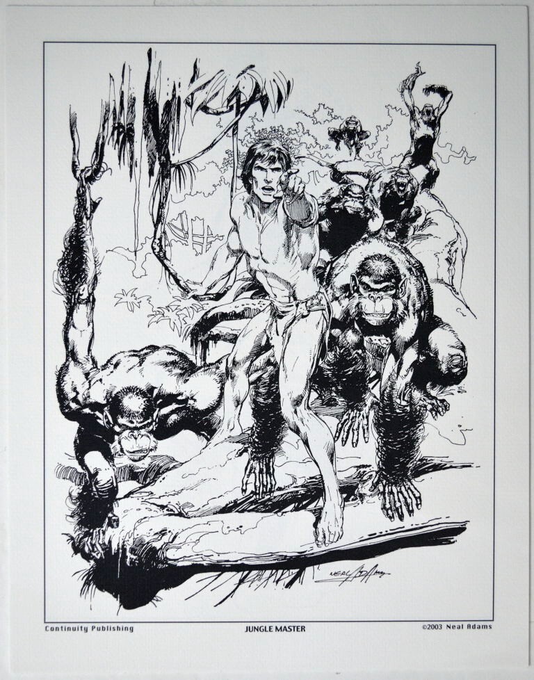 SAVAGE PRINT / JUNGLE MASTER Neal Adams art Continuity 2003 TARZAN | eBay