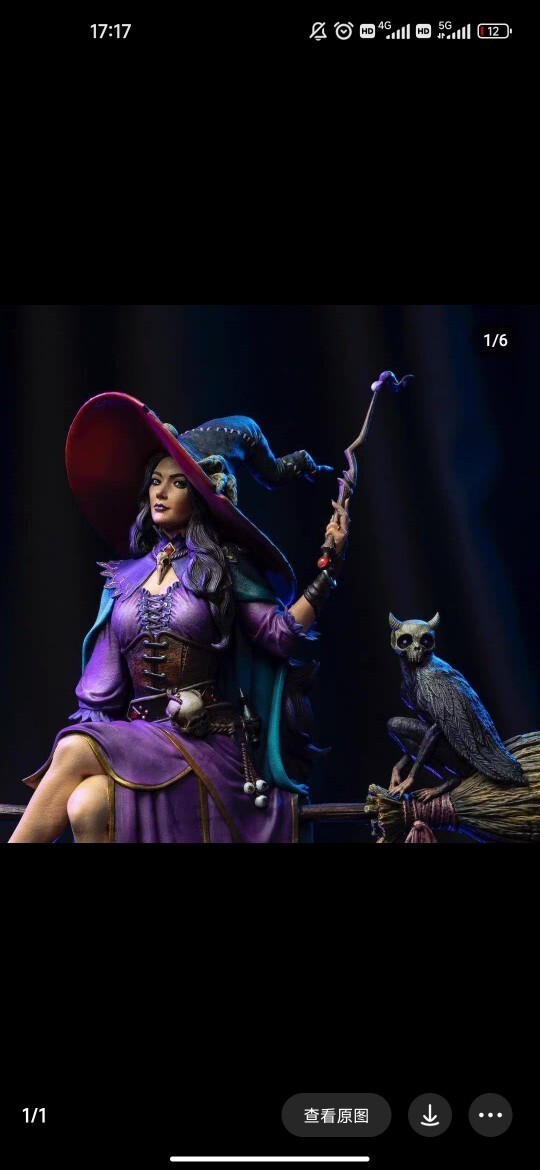 1/24 resin figures model Fantasy Broom Witch Unassembled Unpainted | eBay