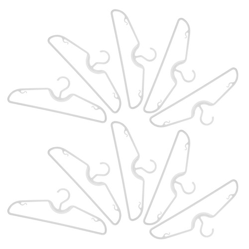10 Pcs Short Neck Hanger Shirt Hangers Space Saving Plastic Storage | eBay