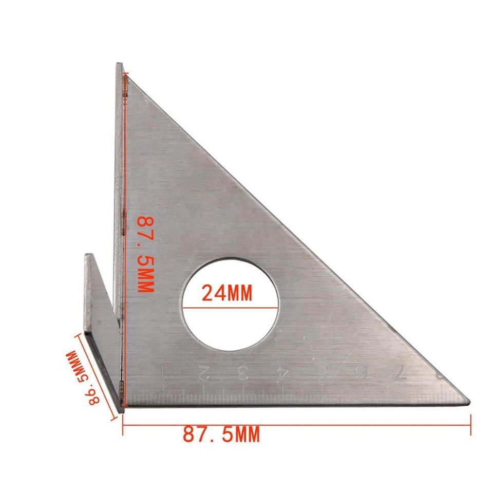 Triangle Ruler in Stainless Steel for Multi Directional Woodworking ...