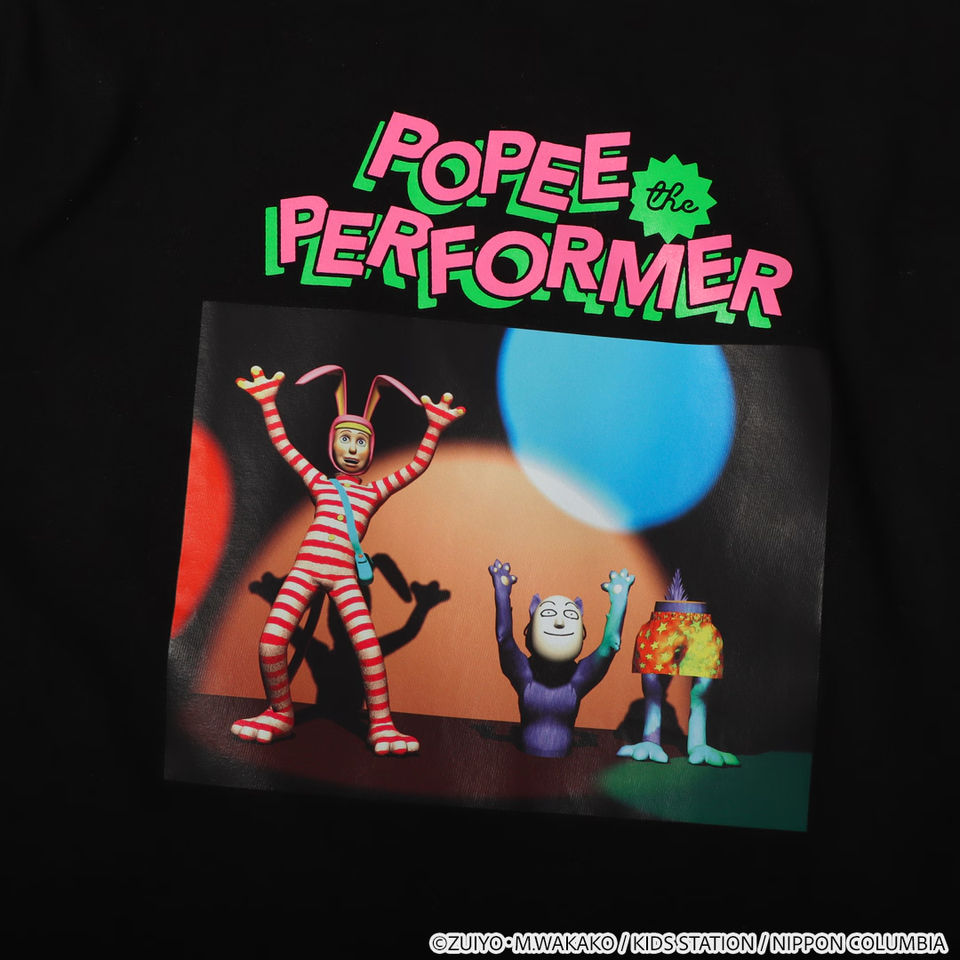 Popee the Performer Popee the Crown Long-sleeve T-shirt Black Japan New ...