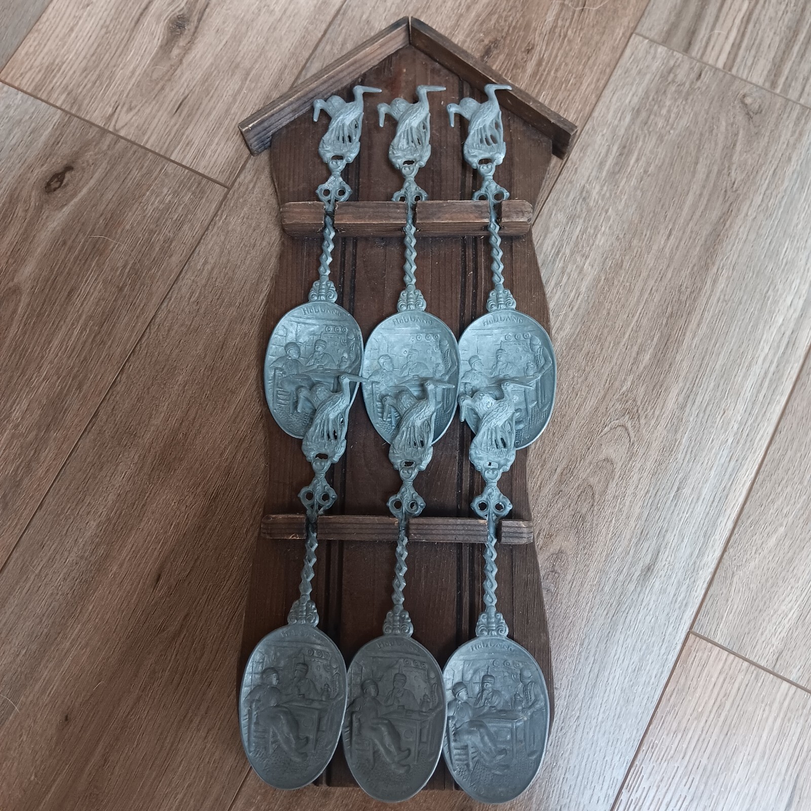 Antique WWI German Holland Volendam Battle of Texel Vintage 6 Pewter ...