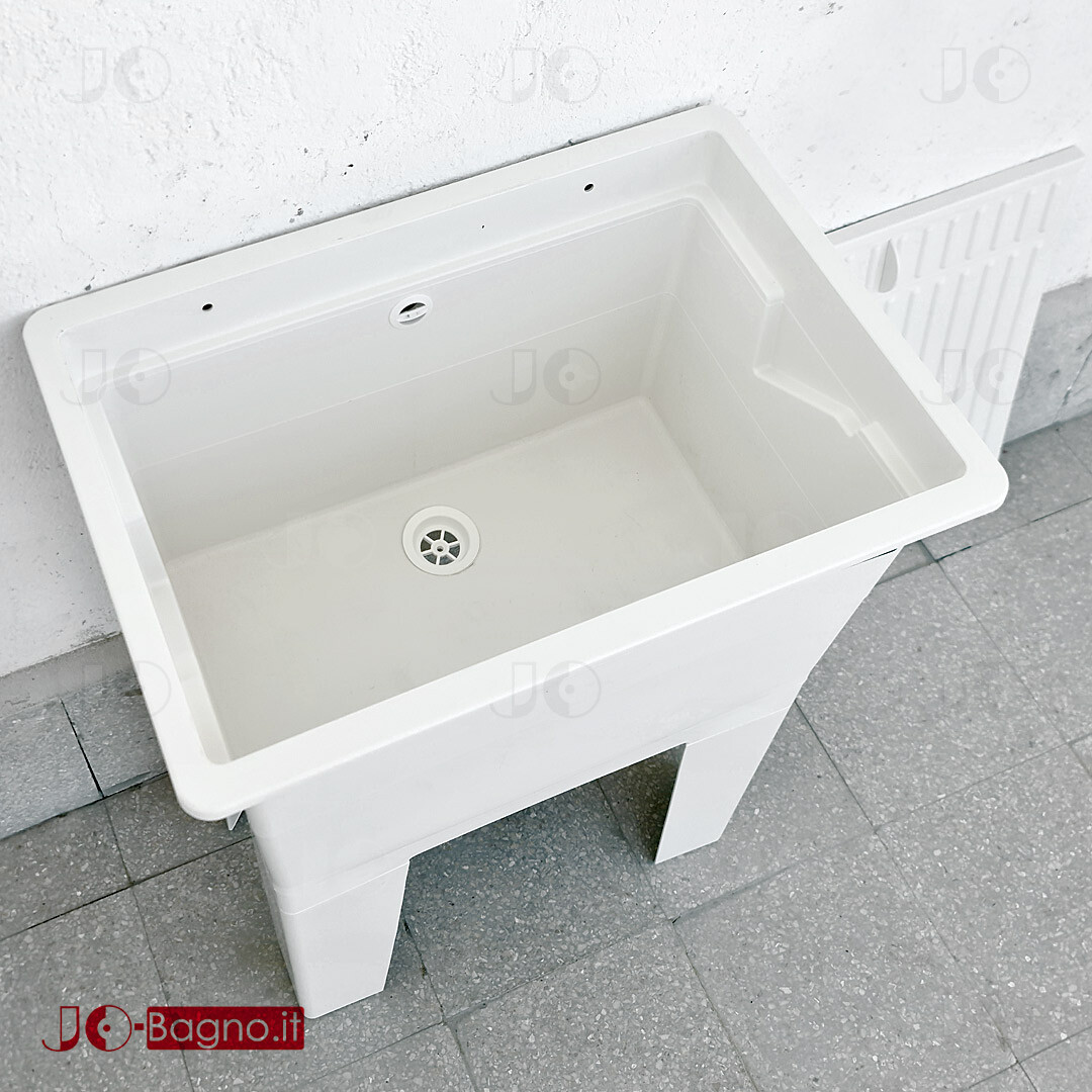 Mobile Lavatoio da esterno in PVC 60x40 cm compatto con profondità ...