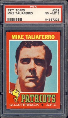 1971 Topps Football Mike Taliaferro #259 PSA 8 | eBay