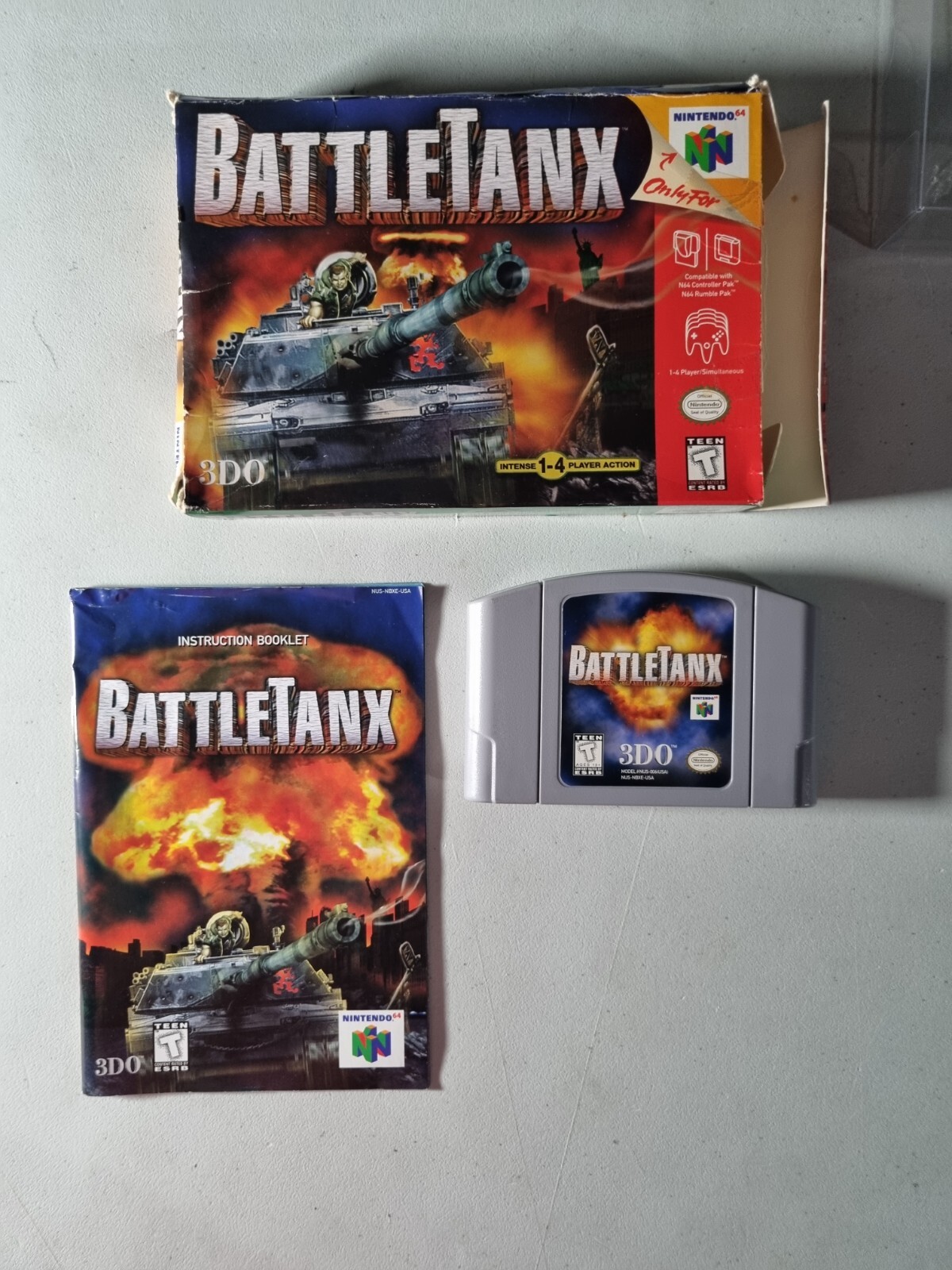 Battletanx Nintendo 64 N64 CIB Complete Manual Authentic Working ...