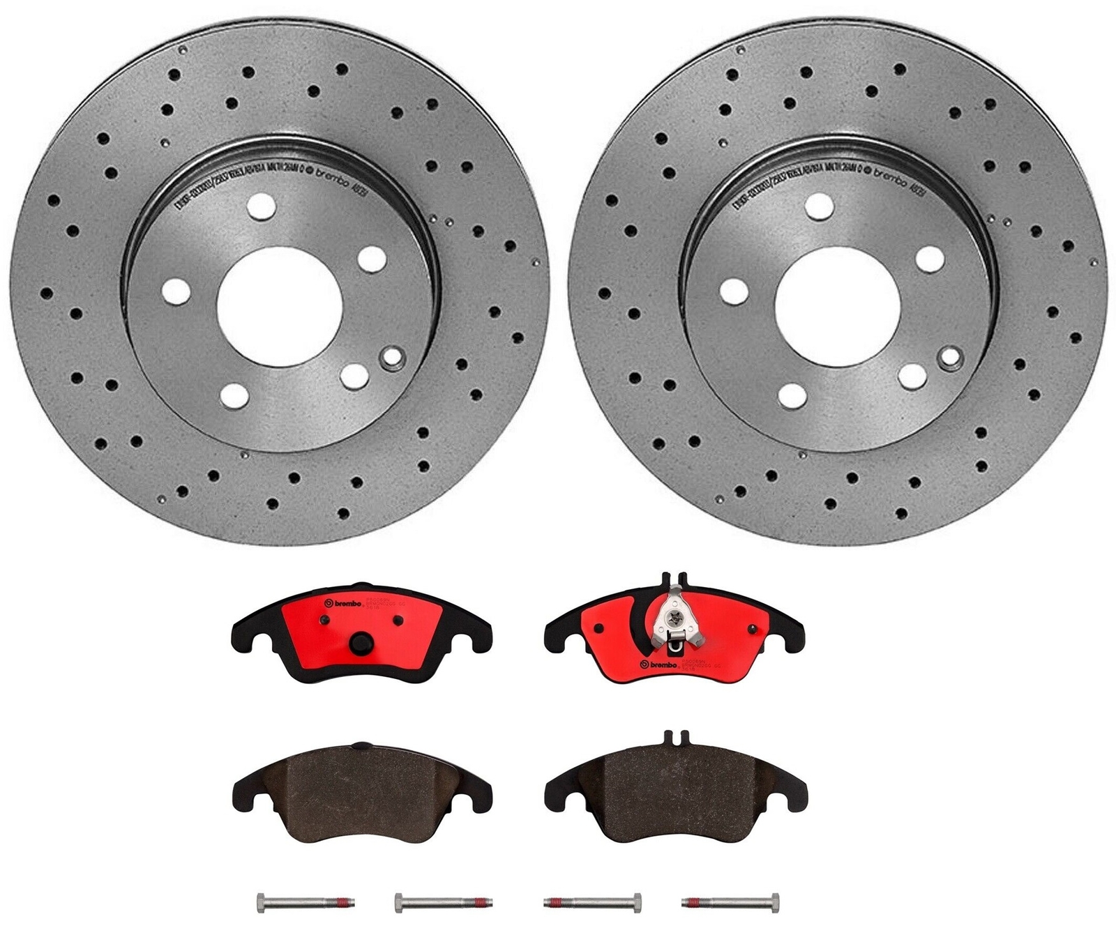 Brembo Front Brake Kit Disc Rotors Ceramic Pads for MB W204 C204 C250 ...