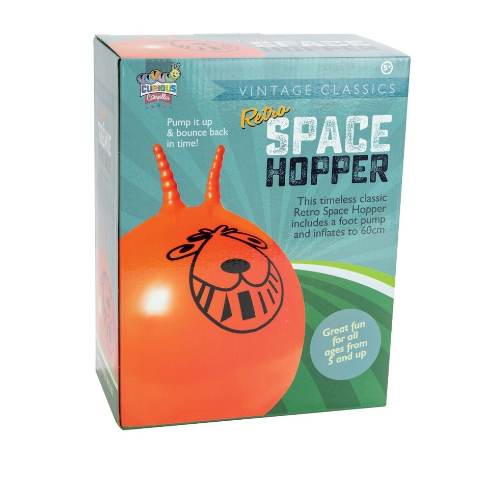 Retro Space Hopper Kids Adult Game 60cm With Foot Pump Included ...