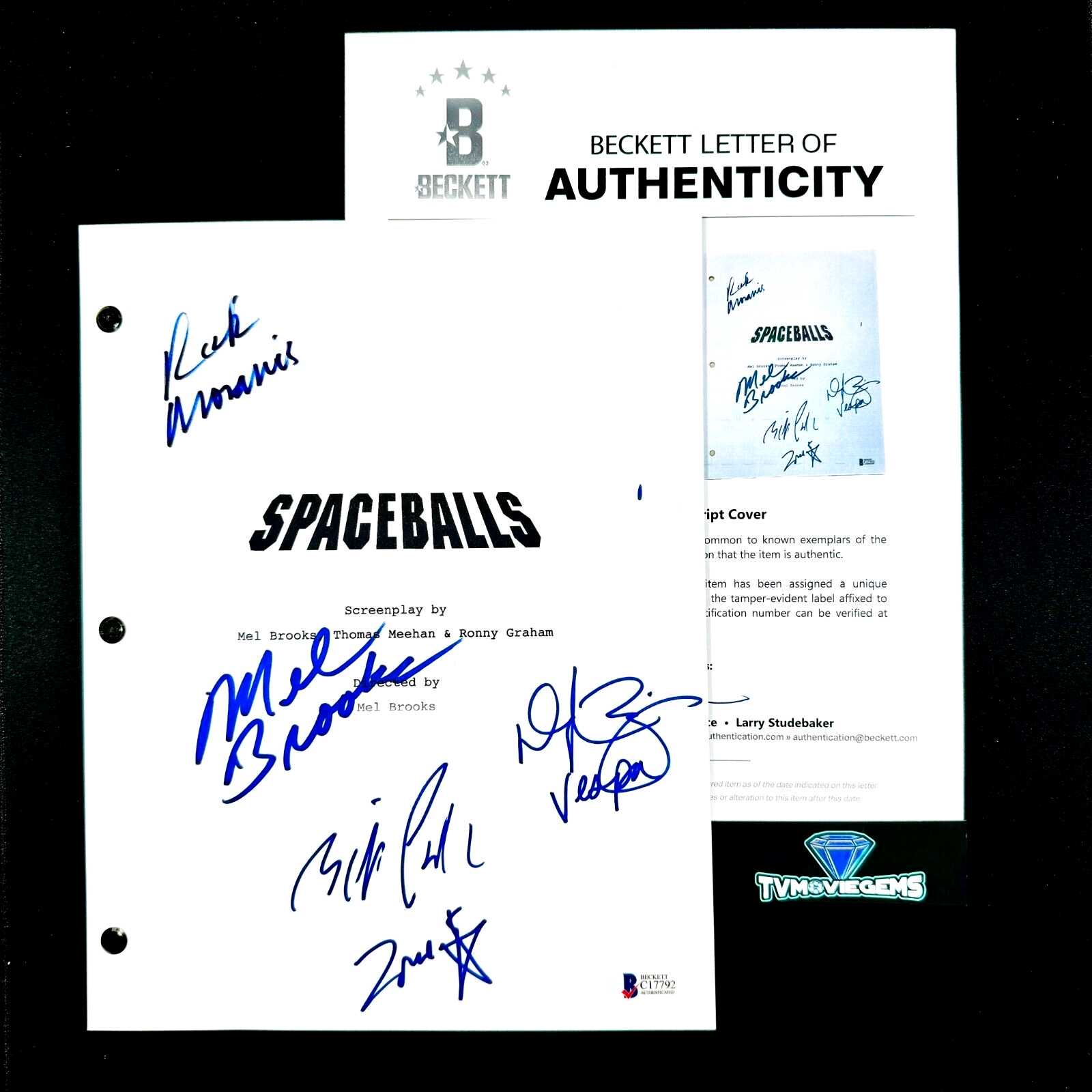 SPACEBALLS SIGNED MOVIE SCRIPT SCREENPLAY BY 4 CAST w/ MEL BROOKS BECKETT COA | eBay
