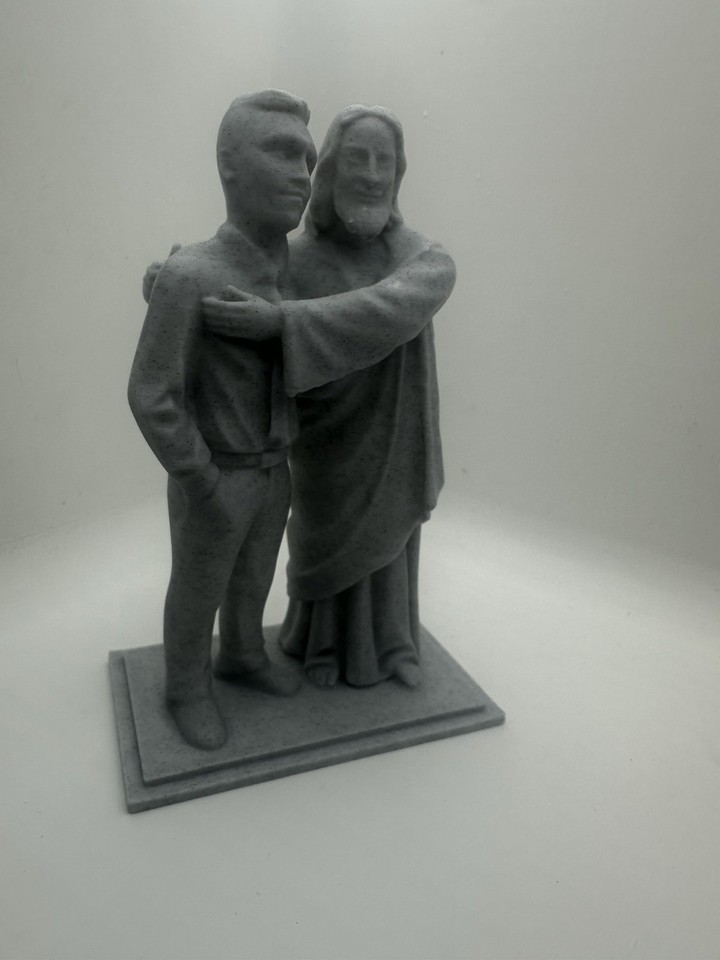 Charlie Kirk With Jesus 6” Sculpture Statue Figurine Tribute Memorial ...