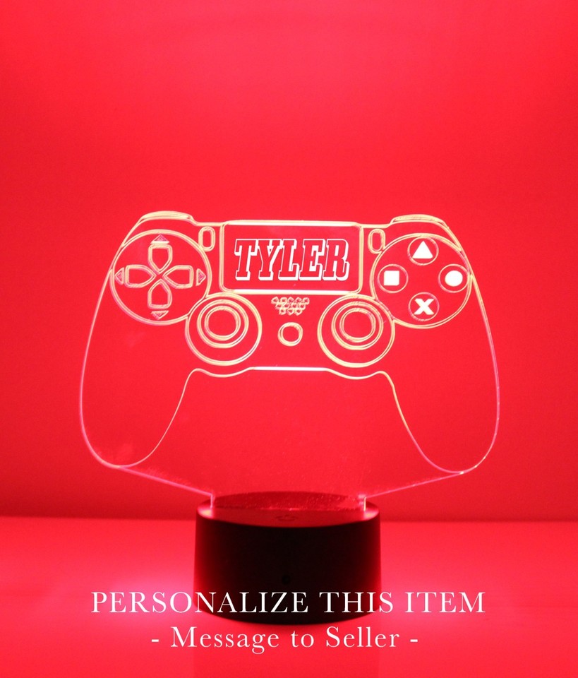 PS4 Personalized LED Playstation Video Game Controller Night Light Lamp ...