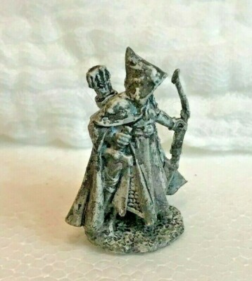 elf archer ranger plastic w/sword & bow d&d mini fig druid hooded ...