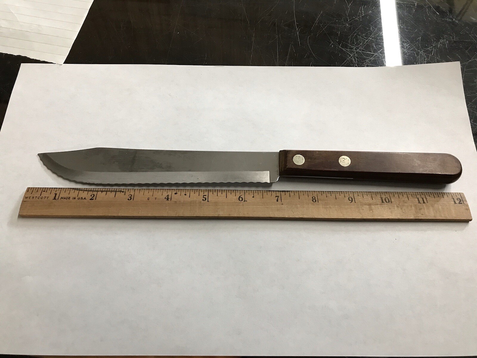 7" Blade Butcher Knife Stainless By Burrell, Wood Handle | eBay