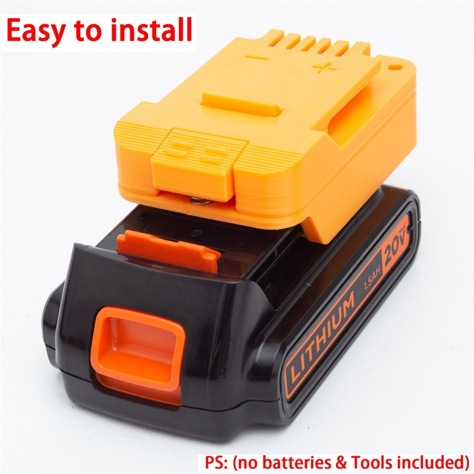 Adapter For Black & Decker 20V Li-Ion Battery to Fits SKIL 18V Ni-Cd ...