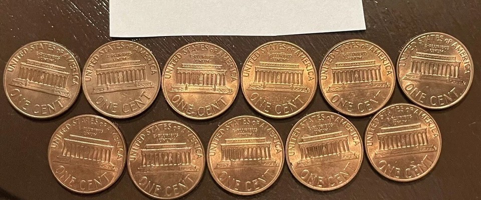 1971 Through 1981 (11) Coin BU Copper Penny Set! Very Nice Coins! Some ...
