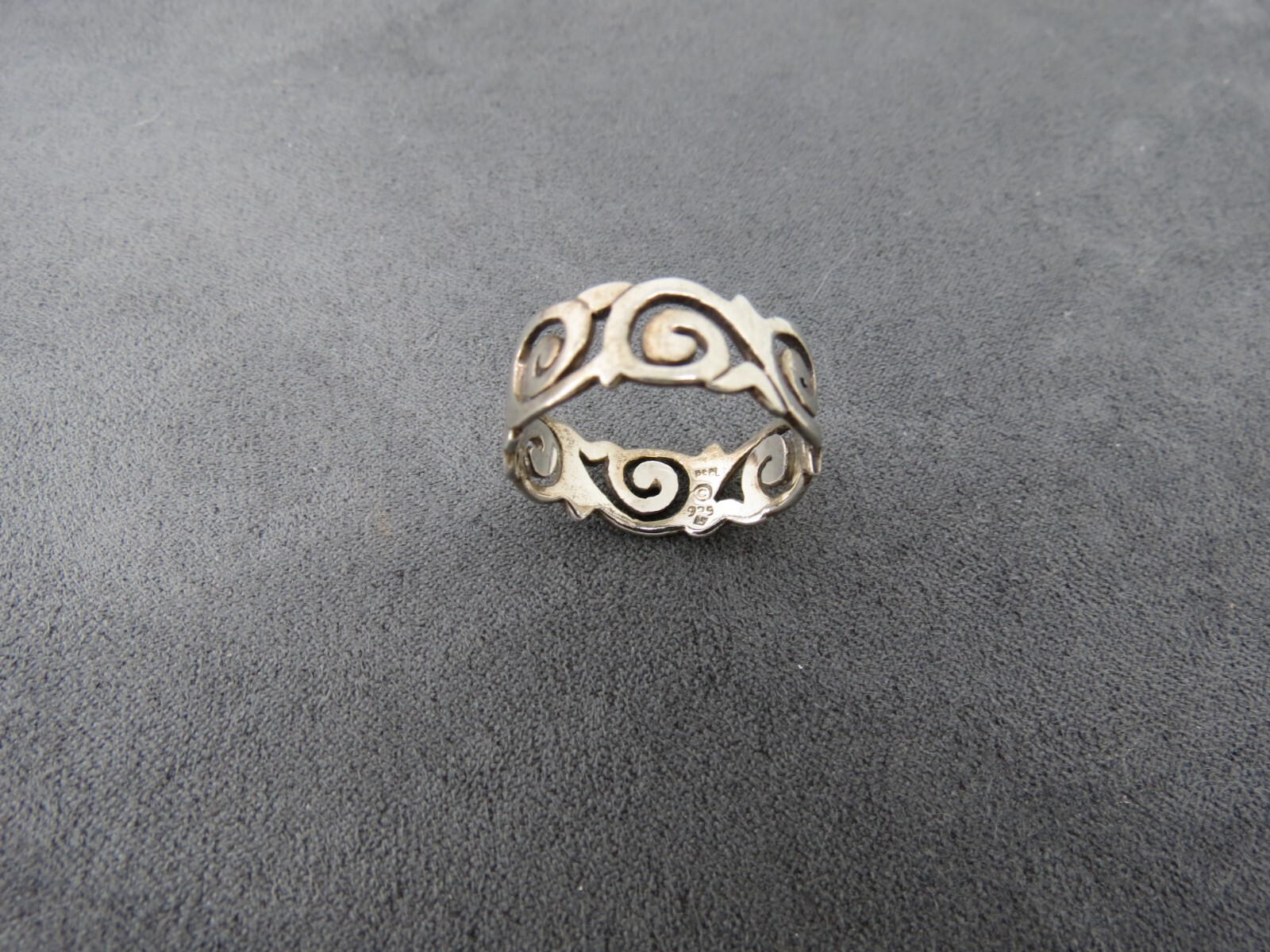 Sterling Ring PSCL Peter Stone Open Work Swirls Size 7 Wide Band 3.46 ...