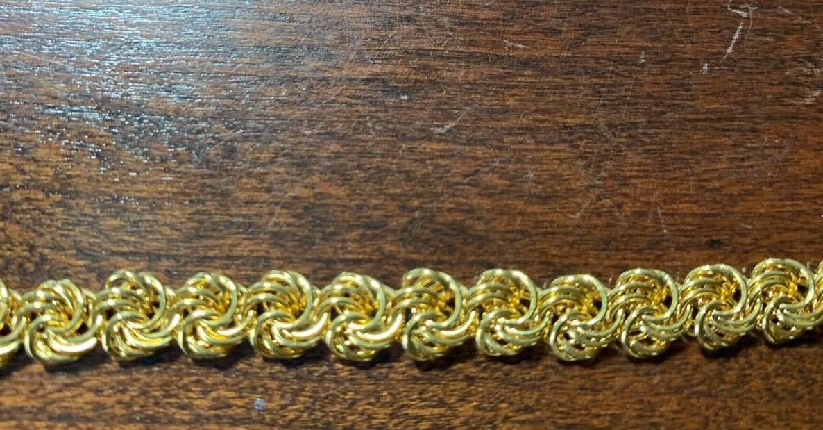 Gold Plated Vintage Trifari Swirl Knot Chain Necklace… - Gem