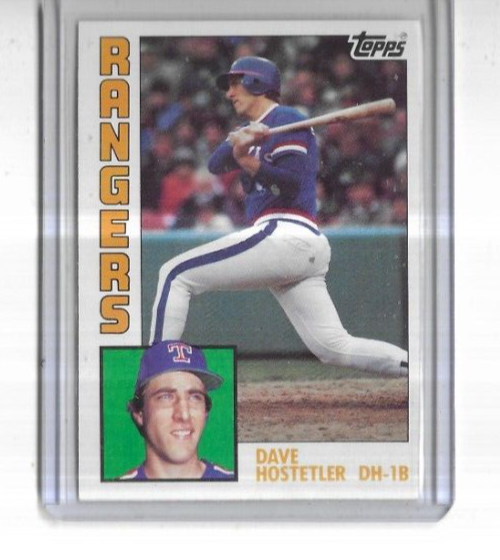 1984 Topps #62 Dave Hostetler Texas Rangers | eBay