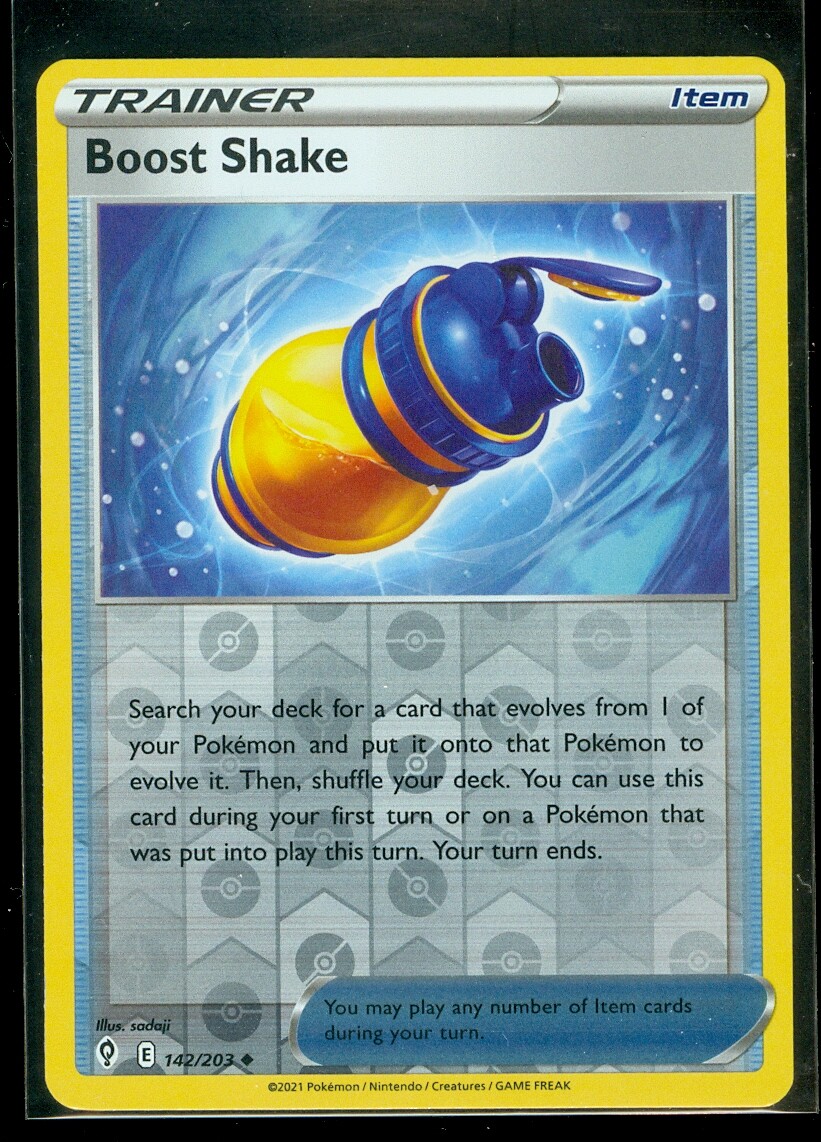 Pokemon BOOST SHAKE 142/203 Evolving Skies - Rev Holo - MINT | eBay