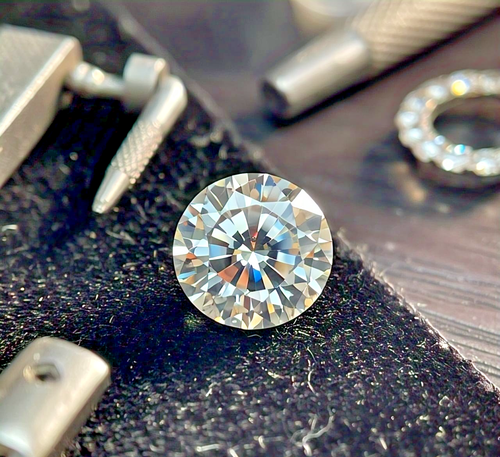 1 CT Round Cut Natural D Color Lab Grown Loose Diamond VVS1 Clarity ...