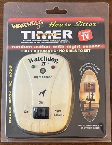 NEW WatchDog II House Sitter Simplicity Timer Turns Lamps On Off NEW | eBay