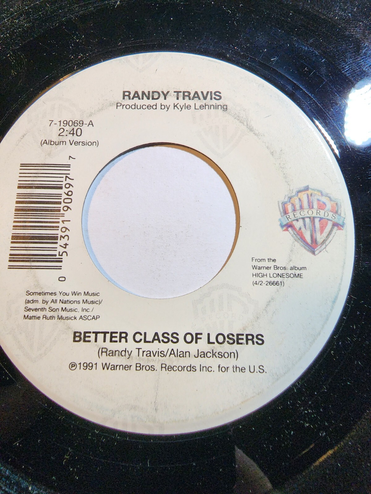 RANDY TRAVIS: BETTER CLASS OF LOSERS / I'M GONNA HAVE A LITTLE TALK, WB ...