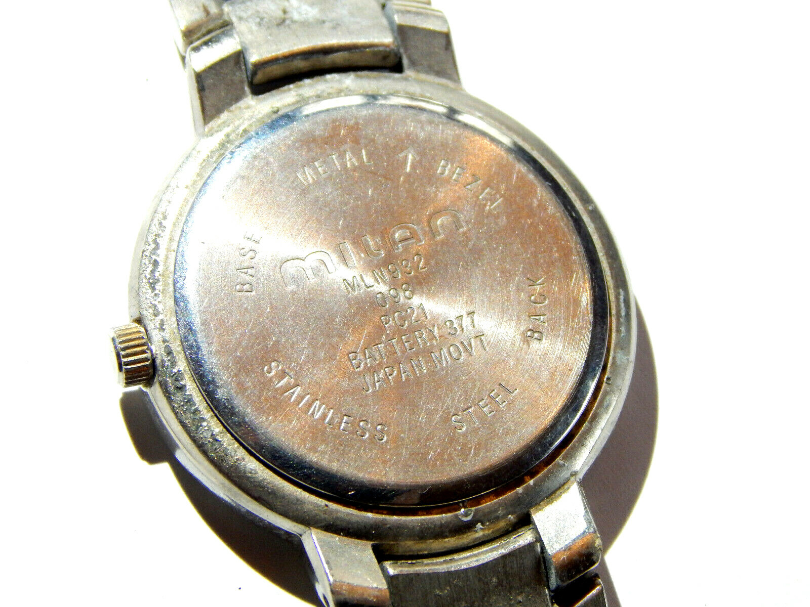 Vintage Ladies Womens Milan Genuine Diamond Quartz Wrist Watch Silver ...