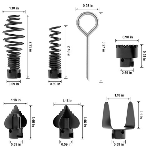 New Drain Cleaner Cutter Head Combination Set for Drain Cleaning ...