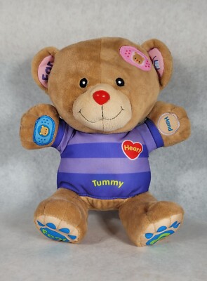 Vtech Teddy Bear Care And Learn Plush Stuffed Interactive Talk Learn ...