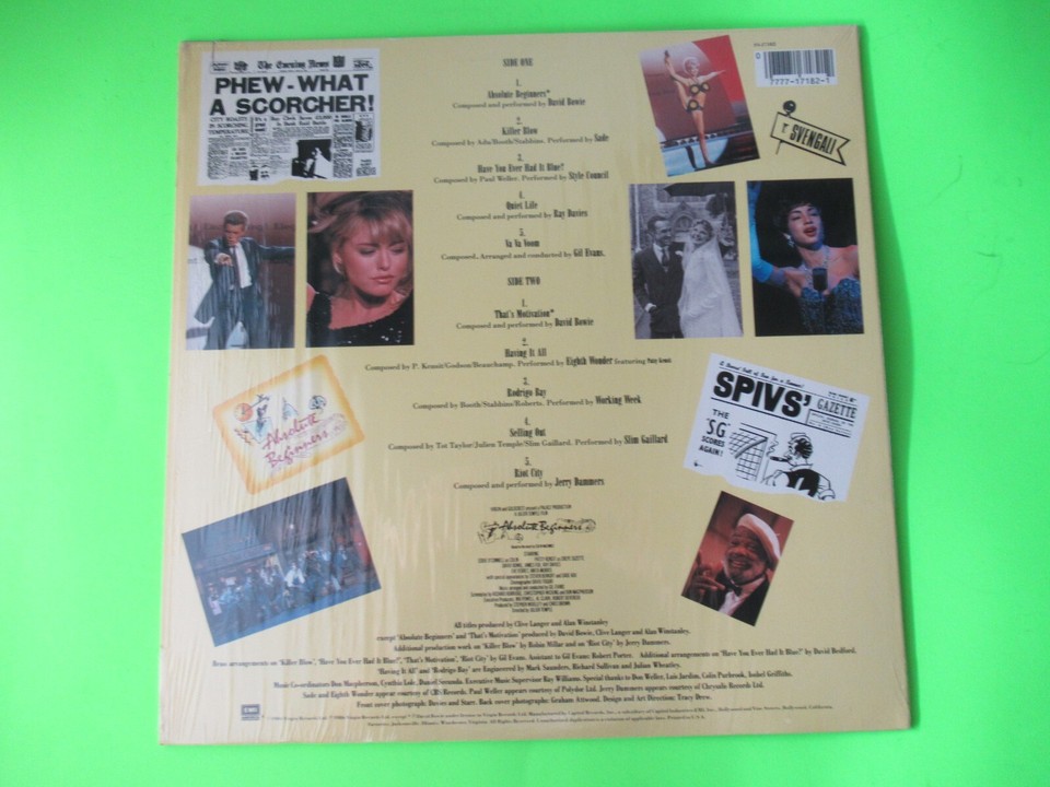 ABSOLUTE BEGINNERS SOUNDTRACK OST DAVID BOWIE SADE STYLE COUNCIL LP | eBay