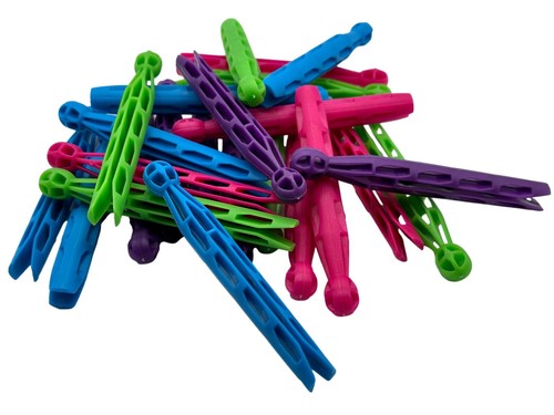 48 Strong Dolly Pegs | Durable Plastic Laundry Washing Clothes Line ...