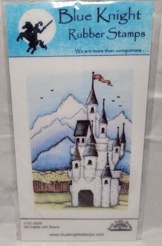 Fairytale Castle Scenery Princess Medieval Large Rubber Stamp 5x4 ...