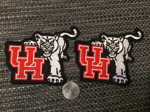 2 UH University of Houston Cougars embroidered iron-on Patches 3.5” X 2 ...