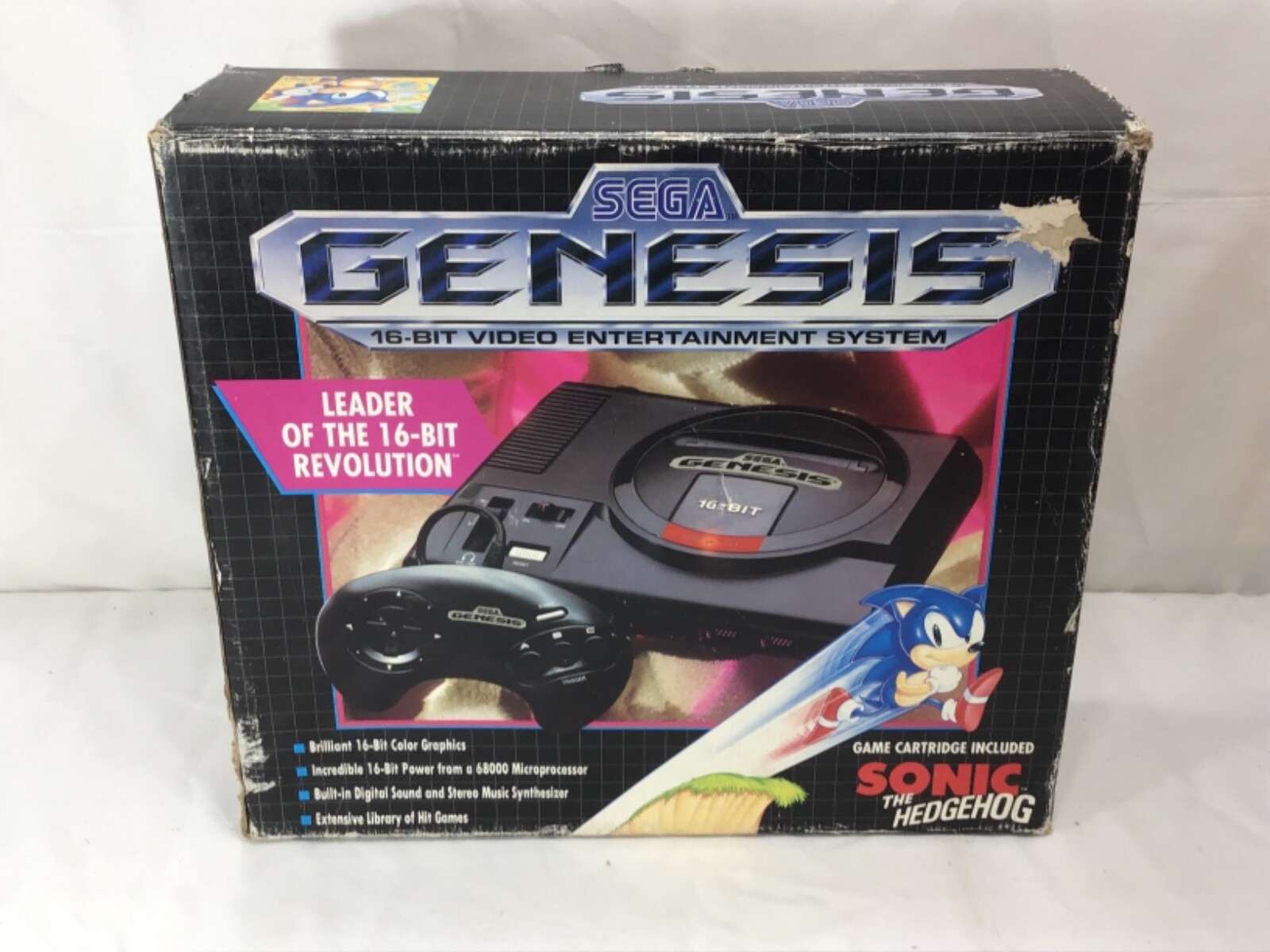 NEW 1992 Sega Genesis Console & Sonic Video Game Boxed Complete Unused ...