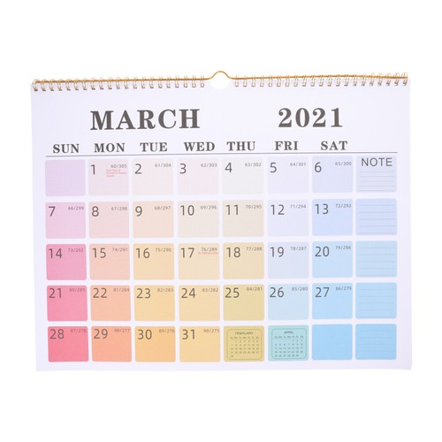 1pc Hanging Calendar 2021 Calendar Creative Notepad Wall Calendar 2021 ...