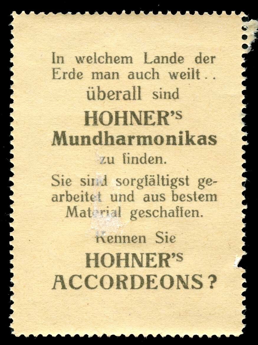 Germany Poster Stamp - Advertising Hohner Harmonicas - Woman Guide | eBay