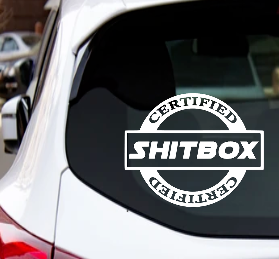 Certified ShitBox Decal Stickers Car Tumbler Window Bumper Decor | eBay