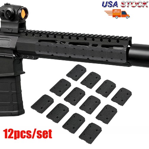 12-Piece M-lok Polymer Rail Covers for Mlok Rail System in Black in ...